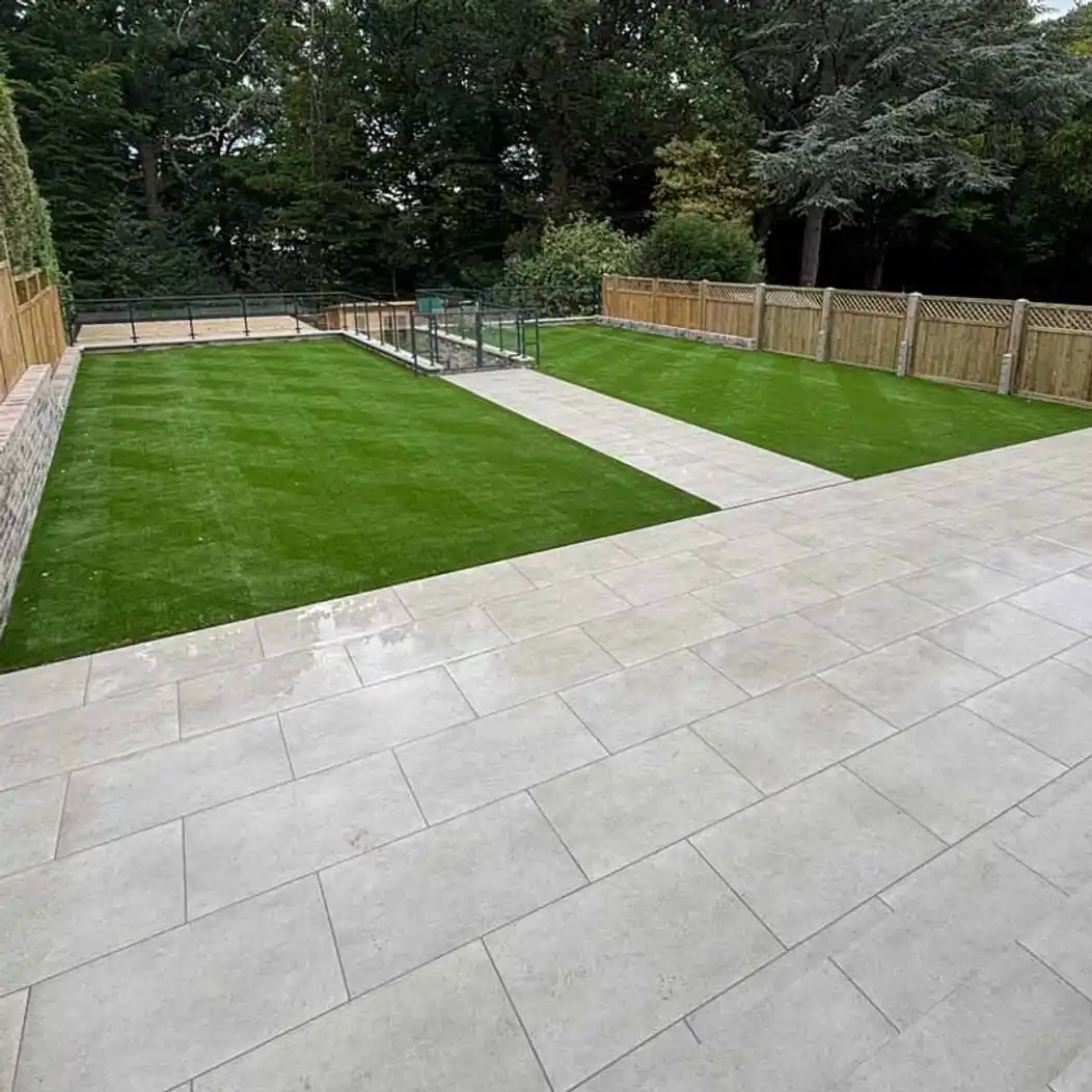 Grey Yorkstone Porcelain Paving Slabs