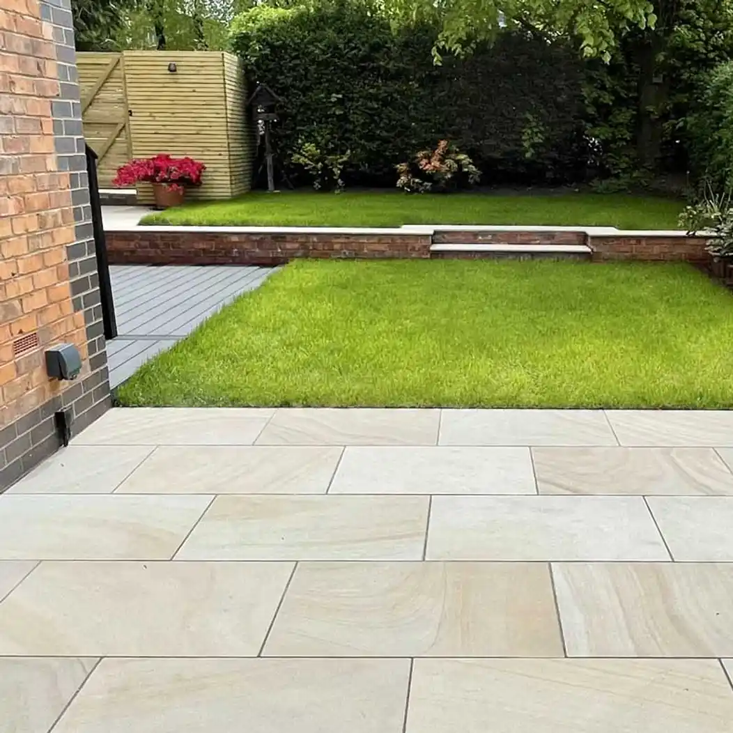 Light Buff Smooth Sandstone | Paving Slabs