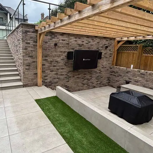 Grey Yorkstone Porcelain Paving Slabs