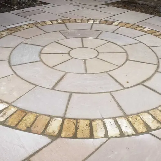 Raj Green Sandstone Circle | Paving Circle