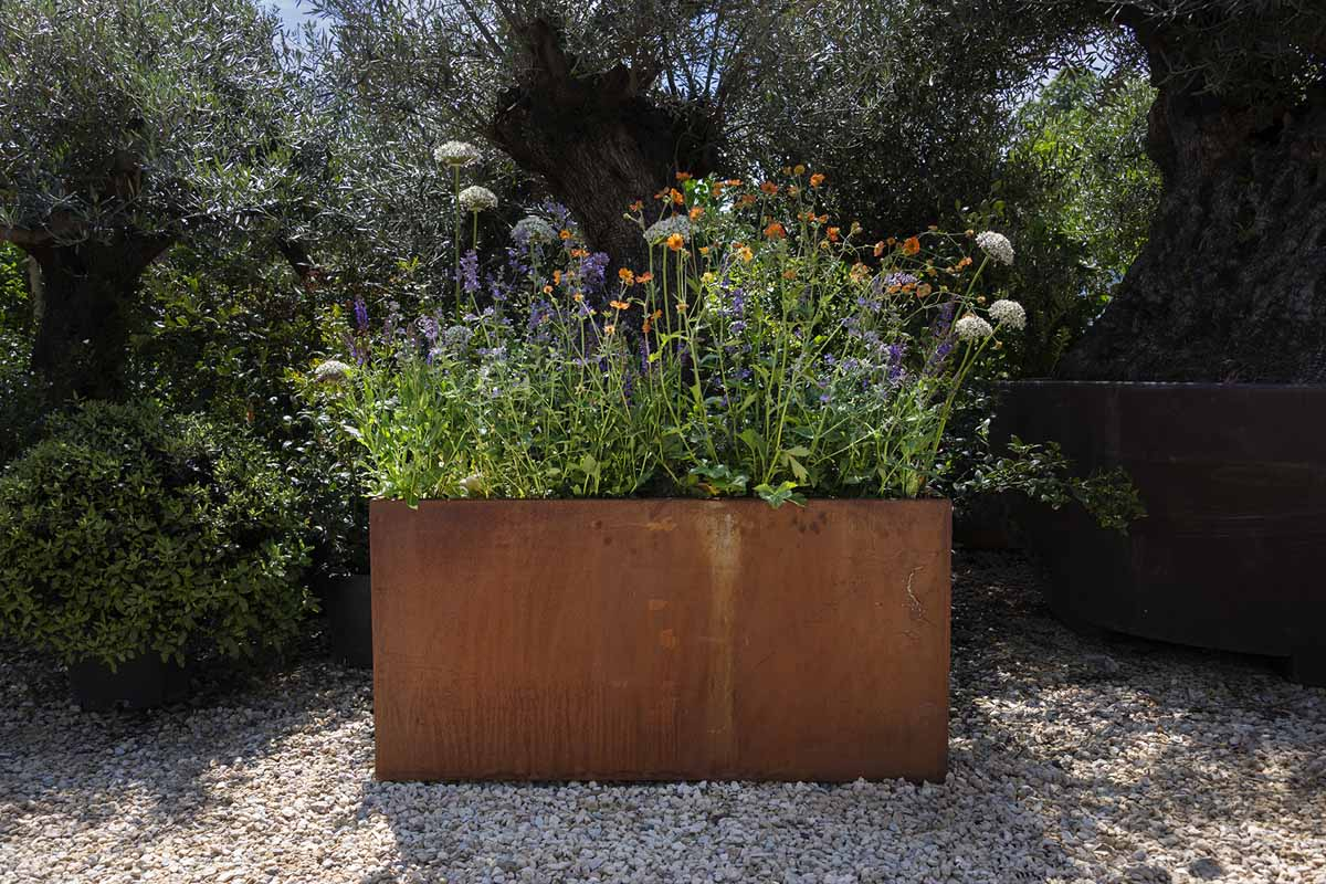 Corten Steel Tall Trough | Metal Planters