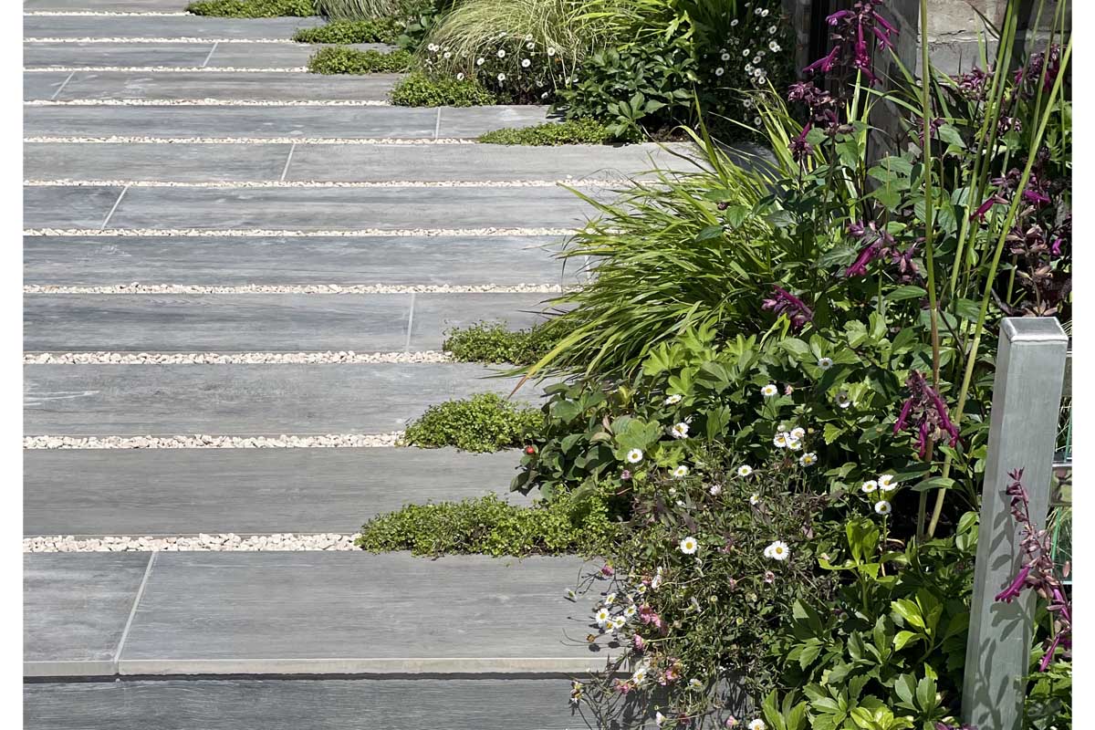 Cinder Porcelain Paving Wood Effect Slabs